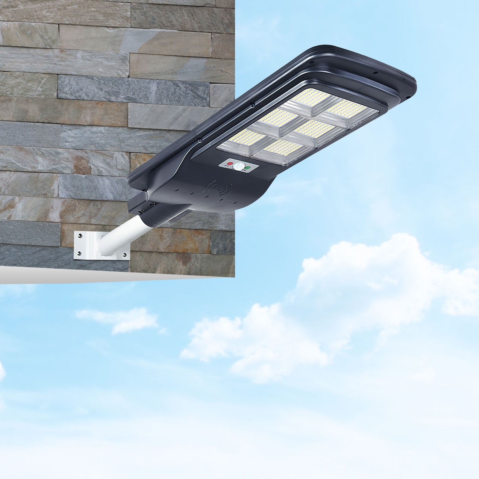 Masteelf Solar Light Pole Arm Bracket 1 Set Street Light Pole Mounting ...