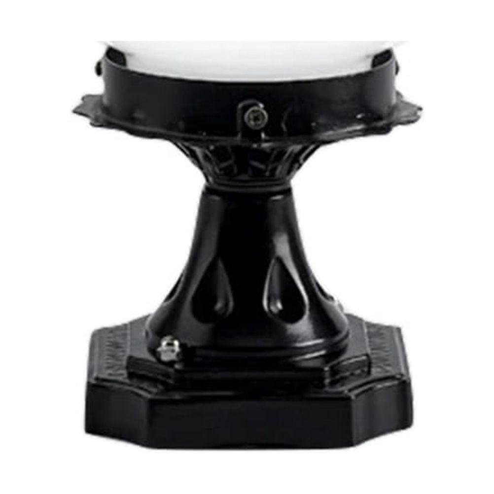 Masteelf Solar Post Light with Globe Lampshade, Exterior Pillar Fixture ...