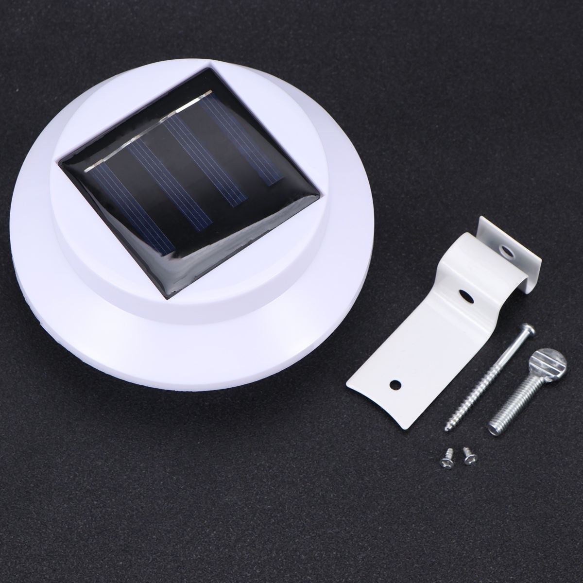 Masteelf Solar Powered LED Light Bright White for Fence Gutter Garden ...