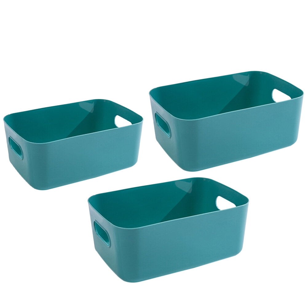 Masteelf Stackable Storage Bins Plastic Box Baskets Office - Walmart.com