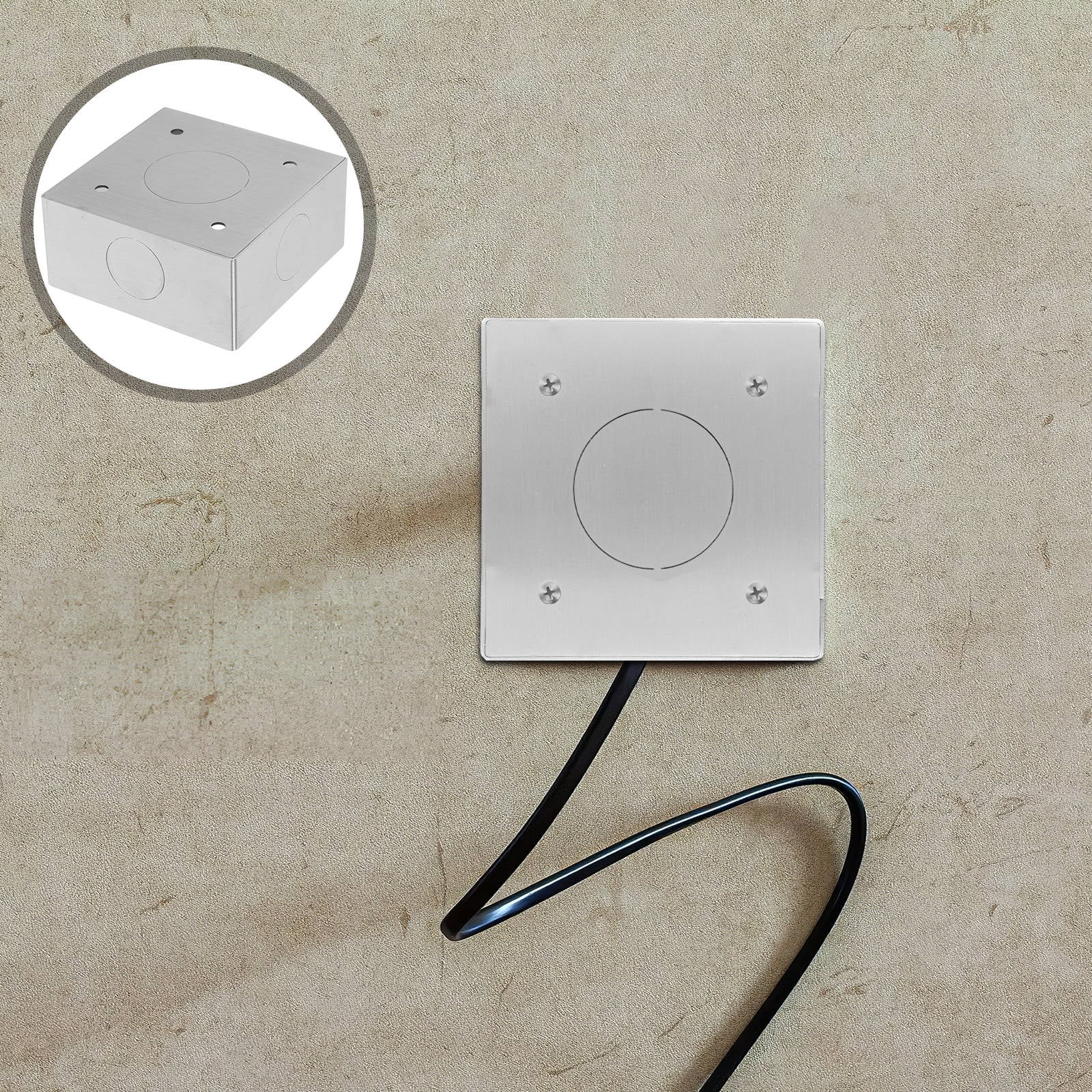 Masteelf Stainless Steel 86 Type Wall Switch Socket Panel Surface Mount ...