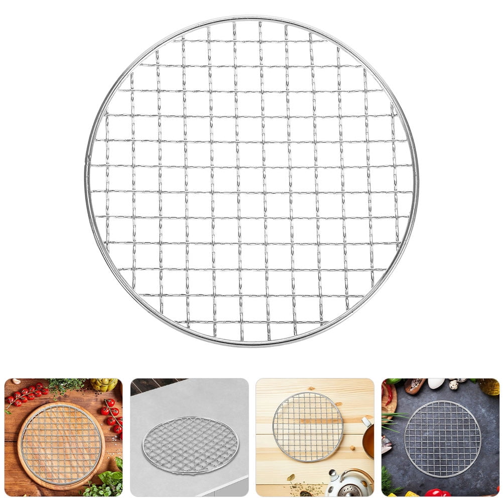 Masteelf Stainless Steel BBQ Mesh Mat Round Grill Net for Roasting for ...