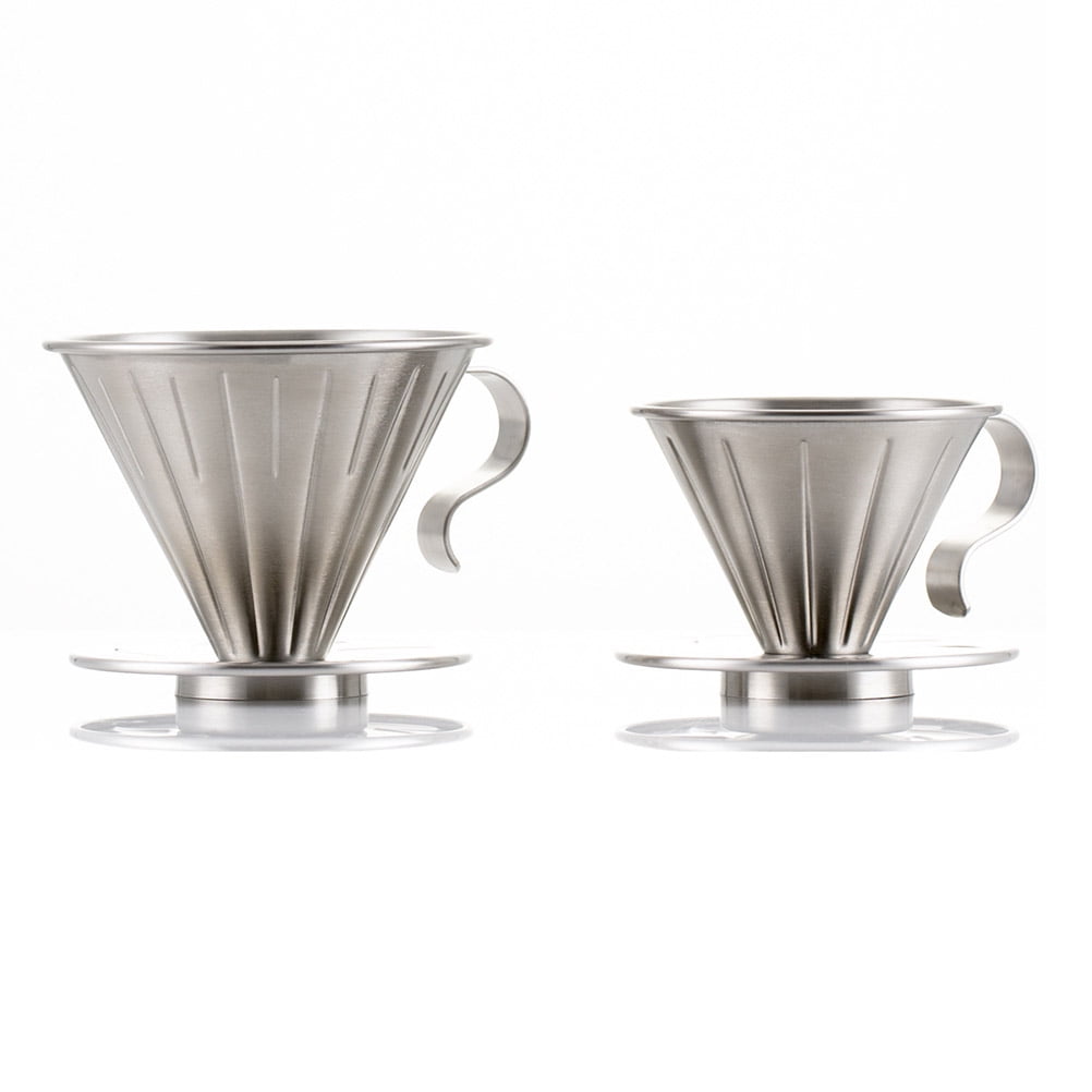 Masteelf Stainless Steel Coffee Dripper Cone Coffee Drip Filter Cup ...