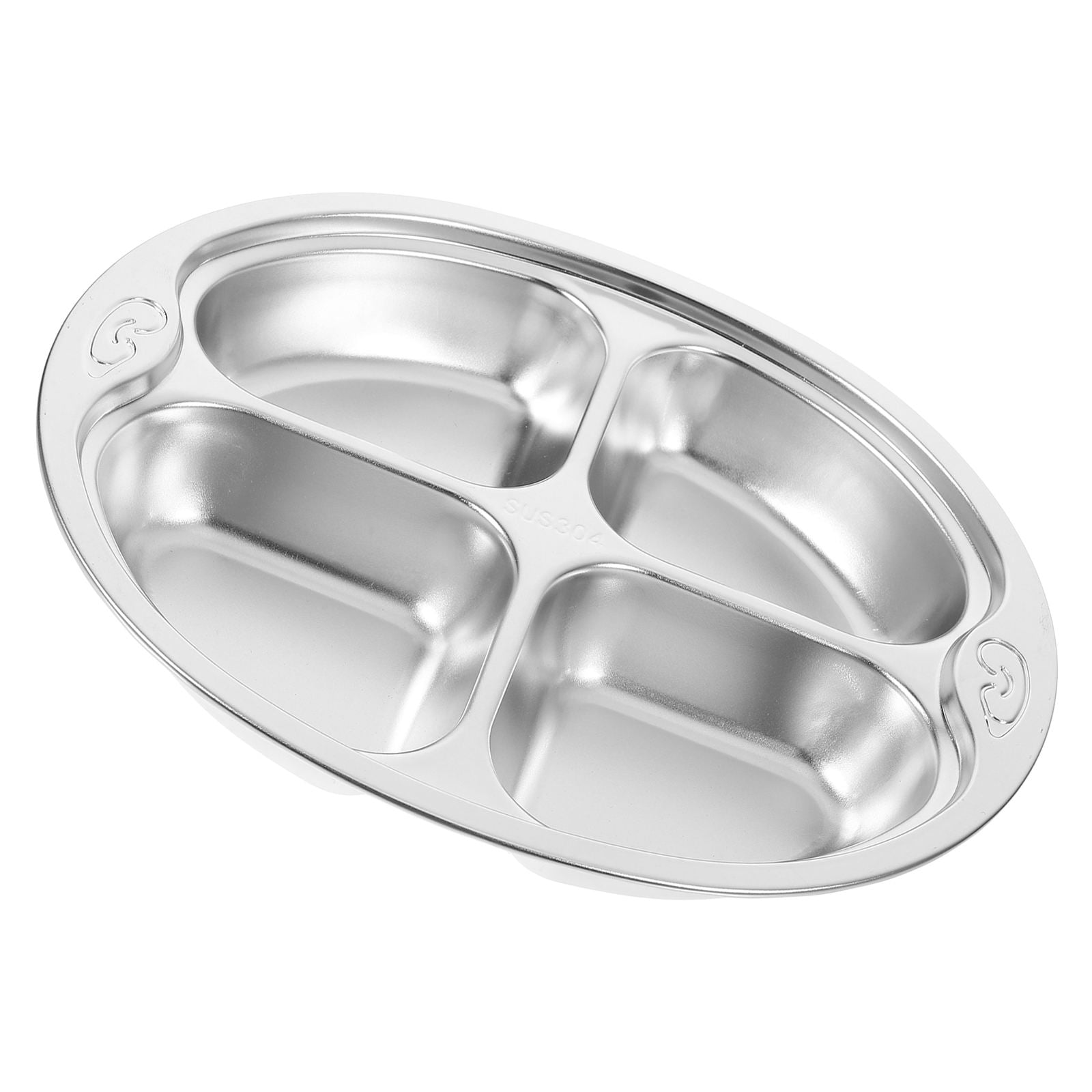 Masteelf Stainless Steel Divided Plates 4 Sections Baby Plates ...