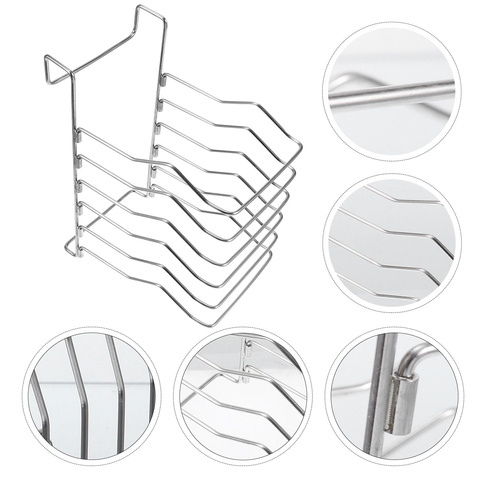 Masteelf Stainless Steel Steak Rack for Storage Holds 5 Steaks at Once ...