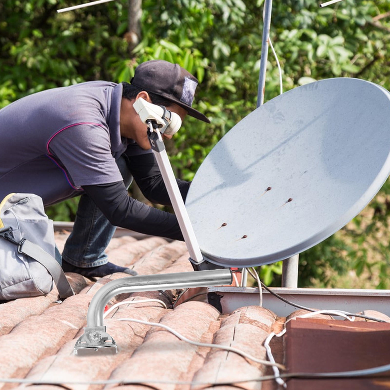 Masteelf Stainless Steel Wireless Bridge Bracket L-Shaped Stable Wall ...