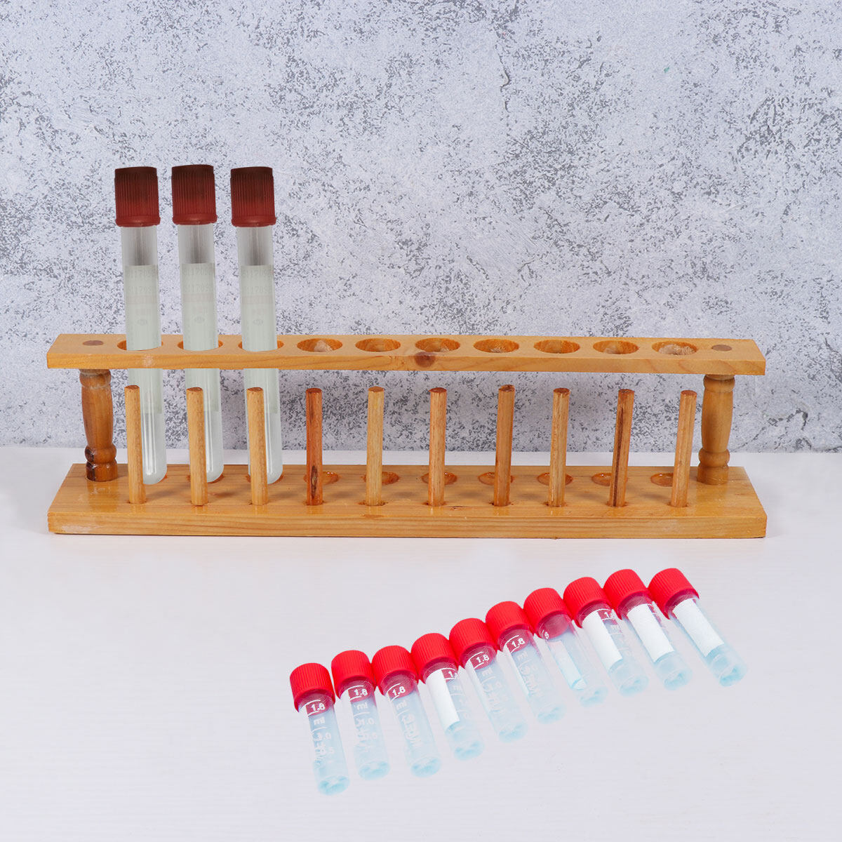 Masteelf Stand Wooden Test Tube Rack Hole Test Tube Rack Baby 35.6X6 ...