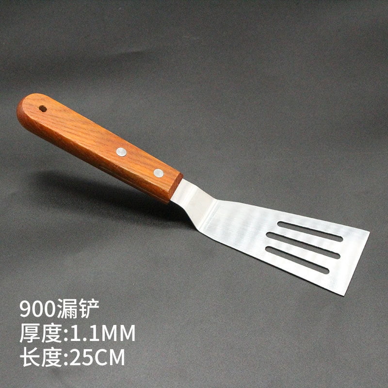 Stainless Steel Spatula Fish Steak Turner with Wood Handle for Grill ...