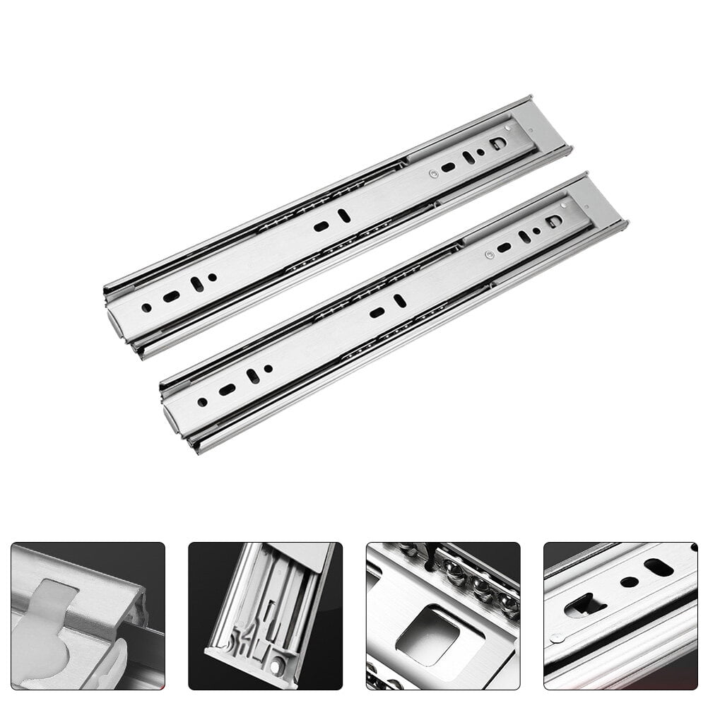 Masteelf Steel Slide Rail Three-section Drawer Track Heavy Duty Slides ...