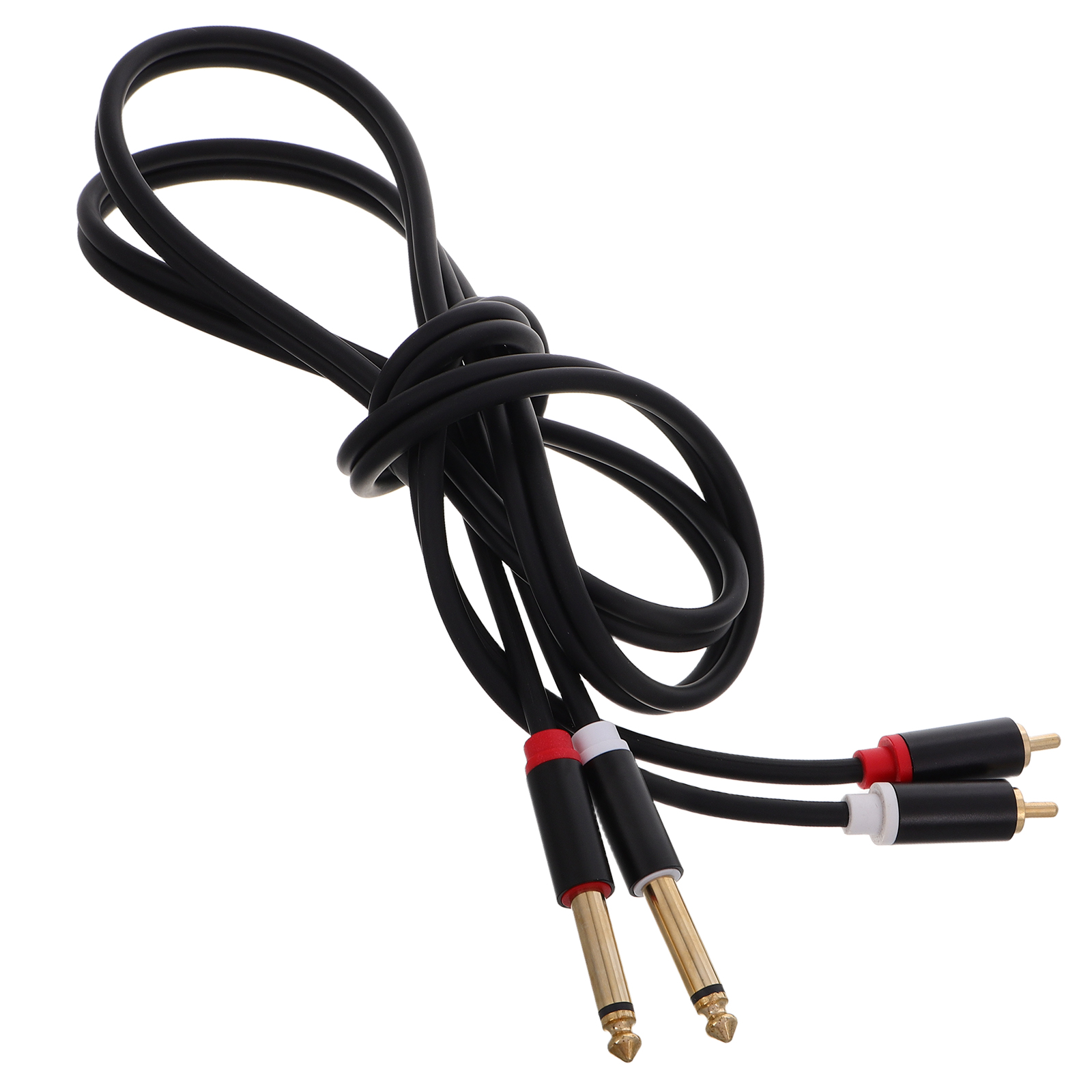 Masteelf Stereo Audio Cable Mixer Audio Cable Dual Rca To Dual 6.35mm ...
