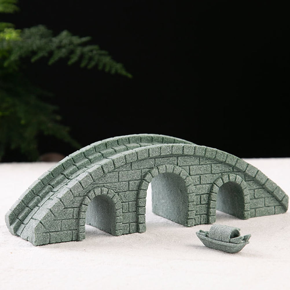 Masteelf Stone Bridge Mini Statue Bridge Vintage Style Bridge Arch ...