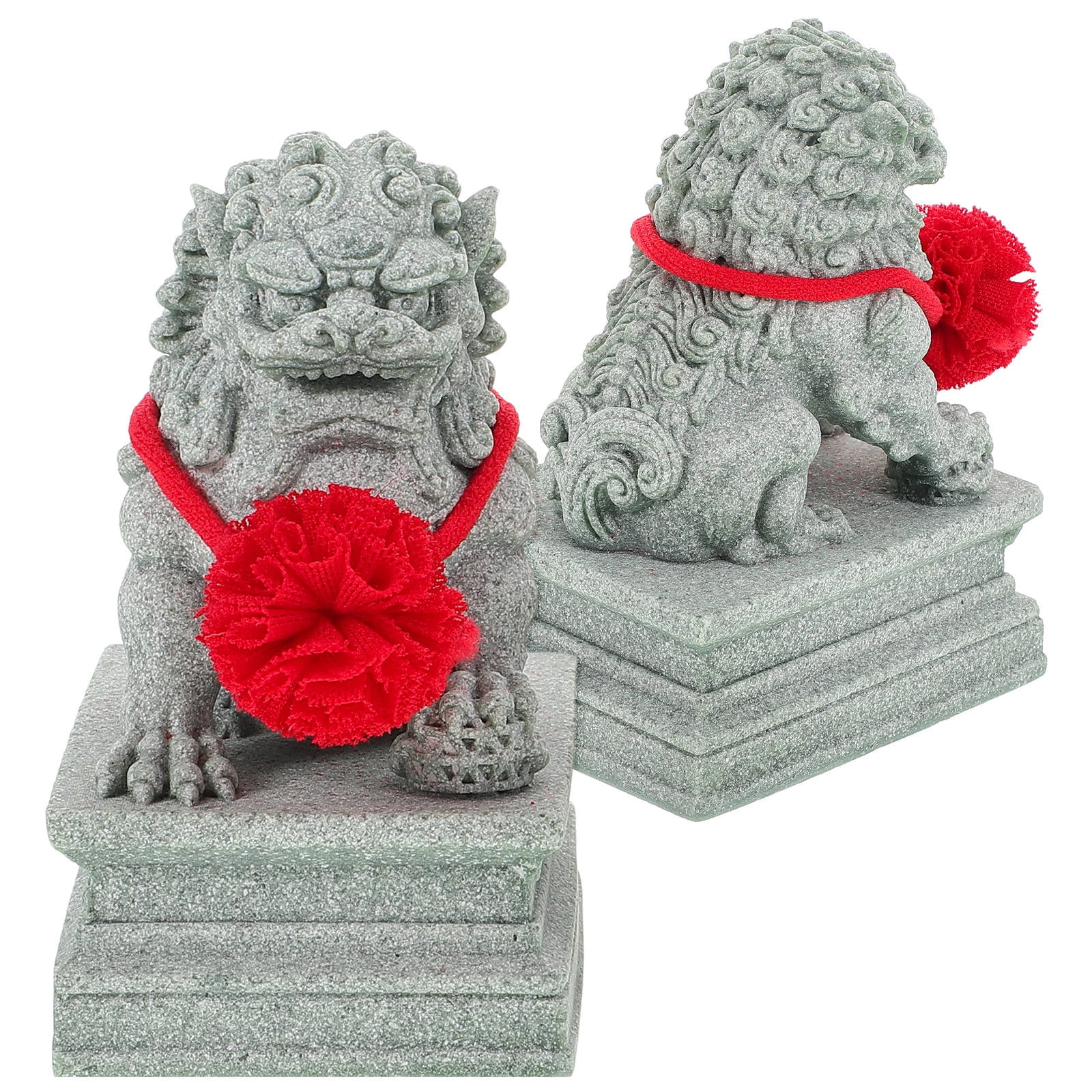 Masteelf Stone Lion Ornament Statues Bonsai Terrarium Figurines Office ...