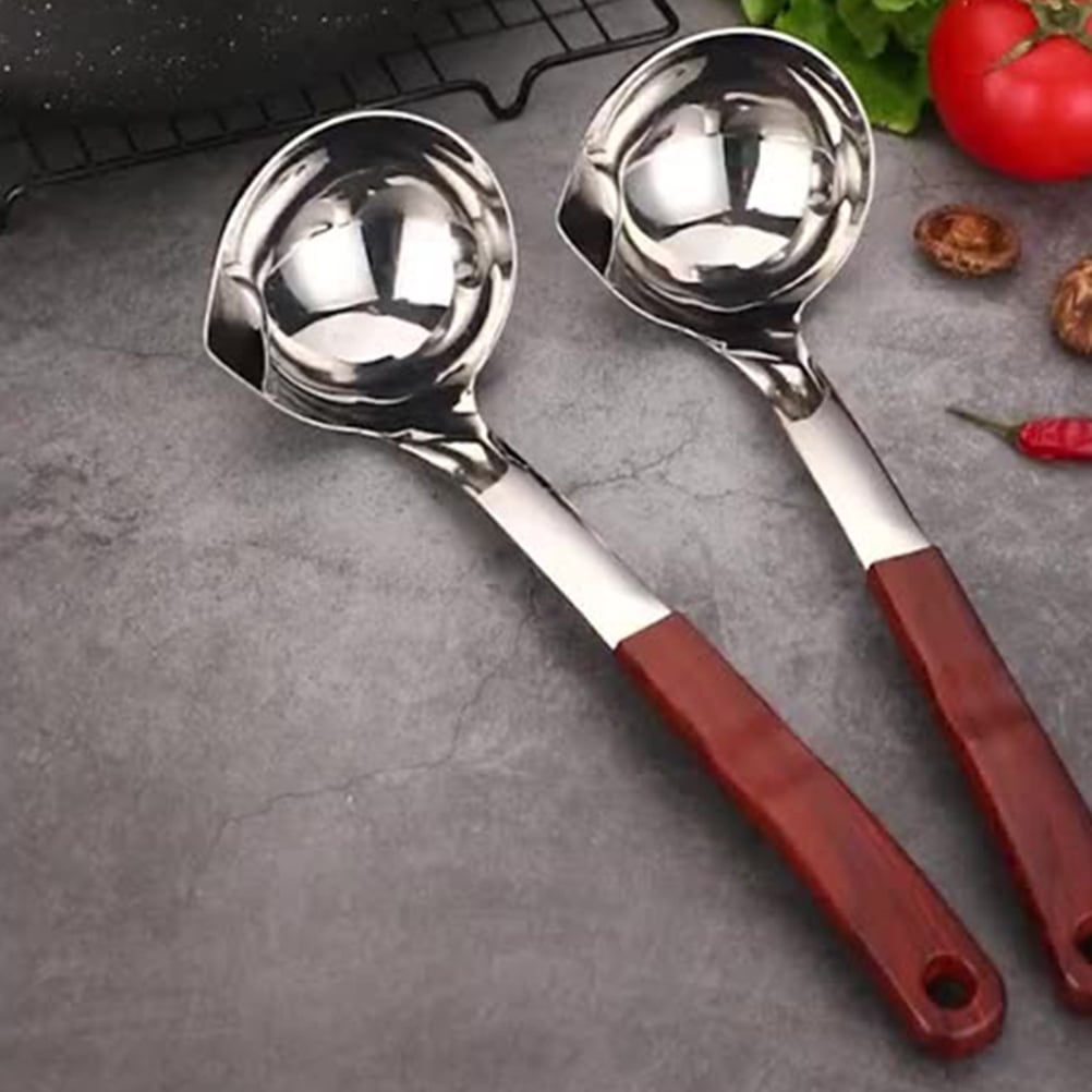 HEATSHAKING Separating Oil Spoon Silver For Hotel 1Pack - Walmart.com