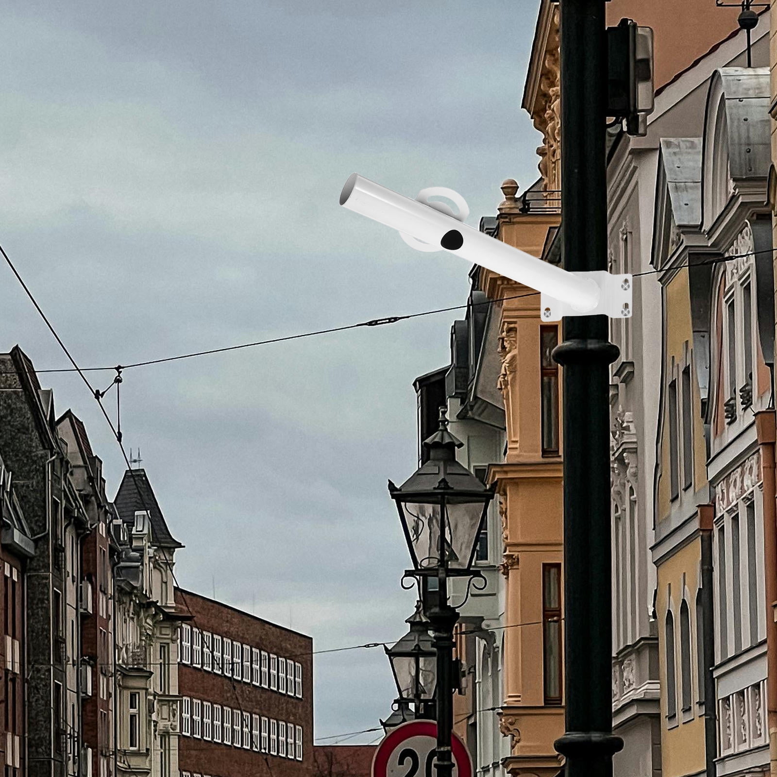 Masteelf Street Light Bracket Solar LED Fixture Lantern Lights White ...