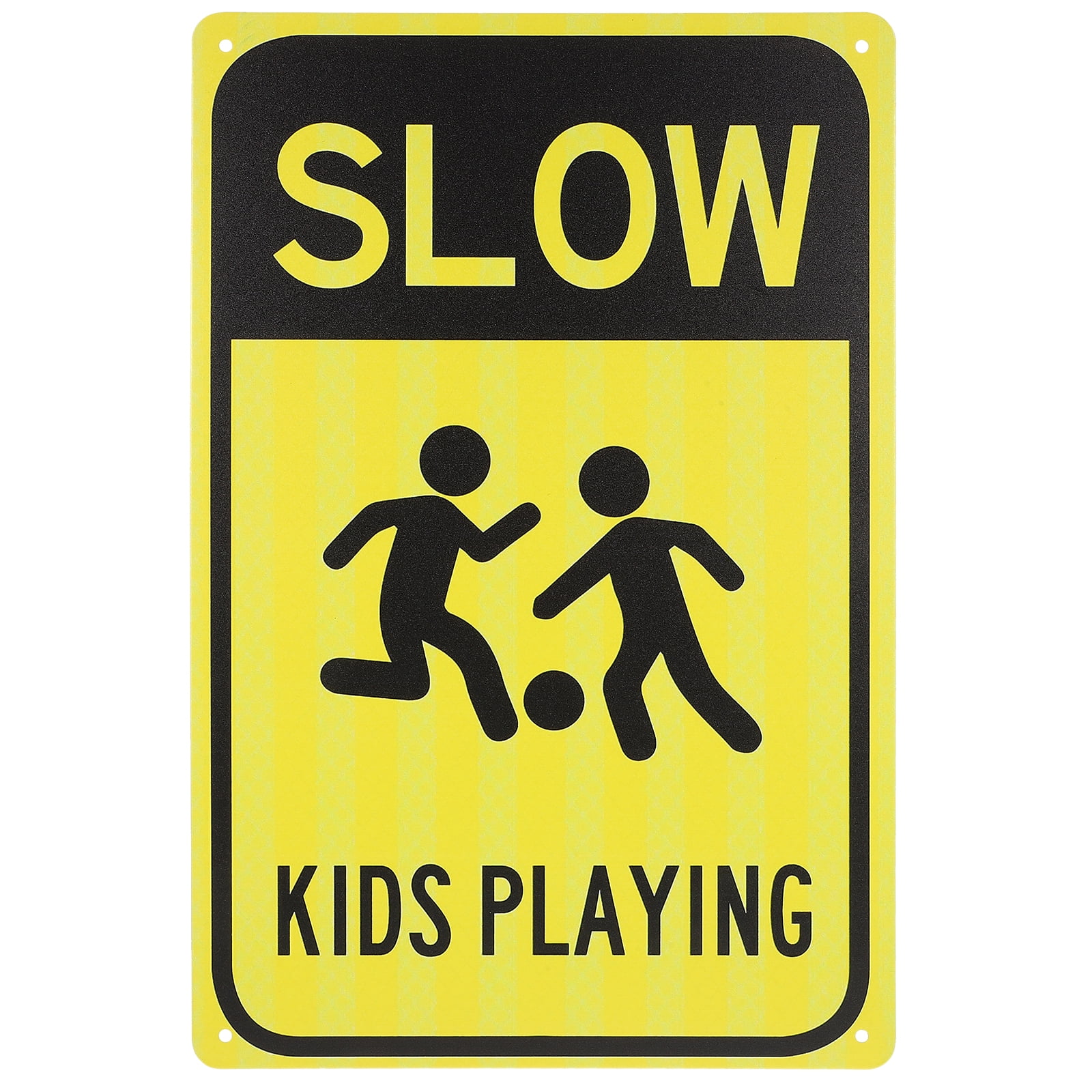 Masteelf Street Sign Slow Down Road Sign Kids Play Caution Sign Metal ...