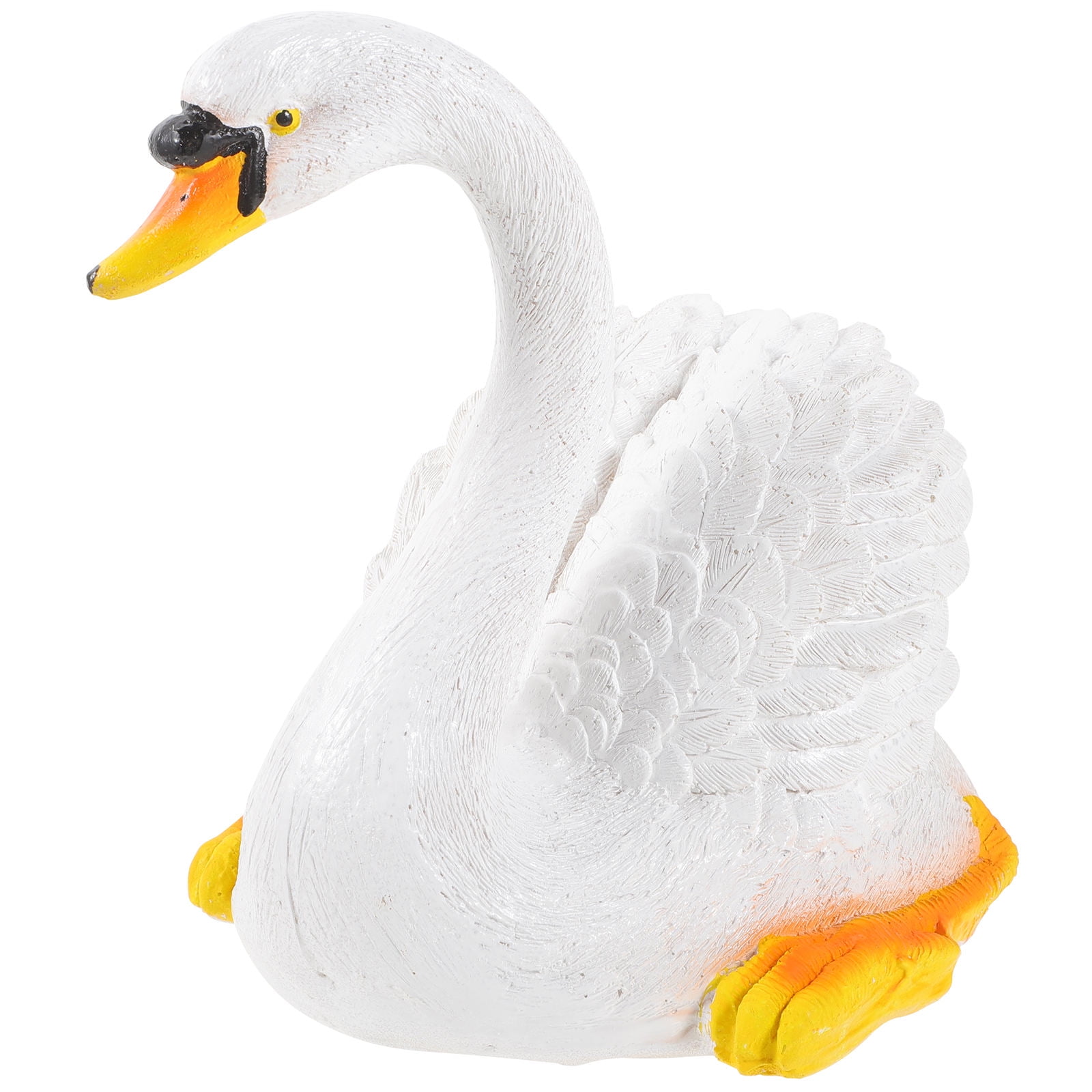 Masteelf Swan Figurine Simulation Resin Swan Sculpture Garden Floating ...