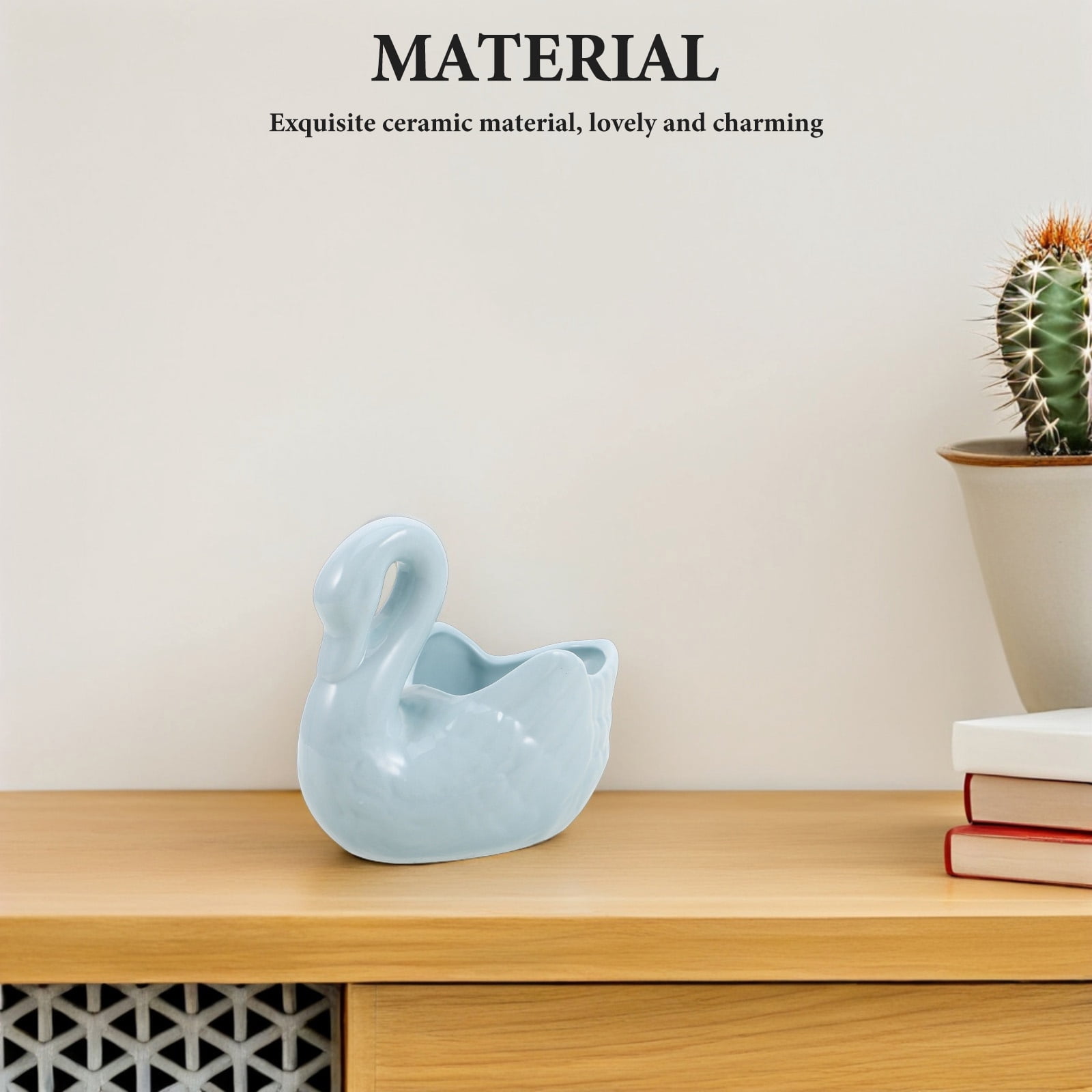 Masteelf Swan Shaped Ceramic Flower Pot Adorable Swan Planter Succulent ...