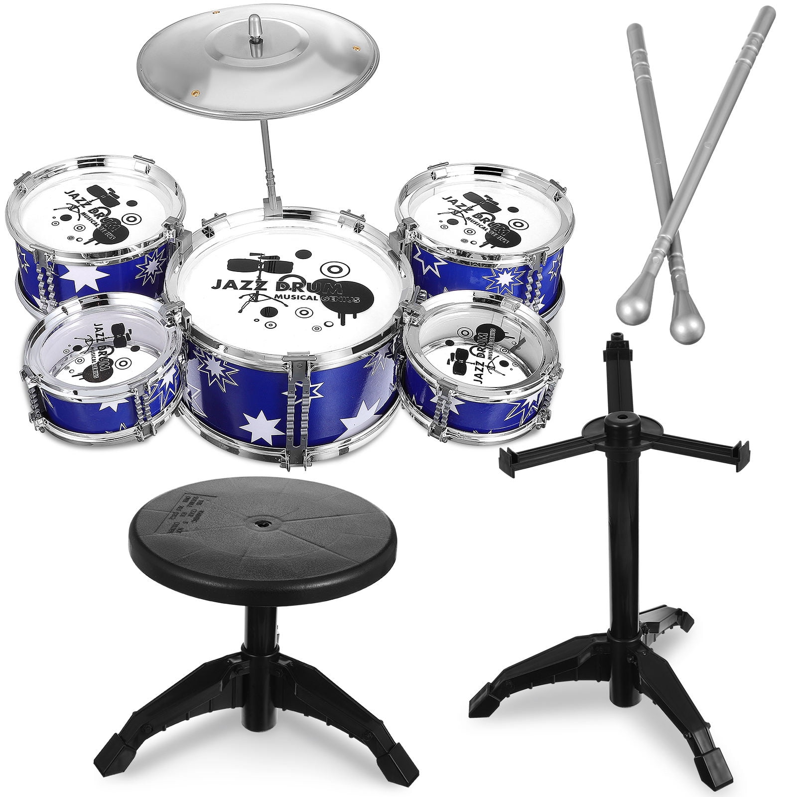 Masteelf Toddlers Drum Kit Toy Musical Instrument Set for Kids ...
