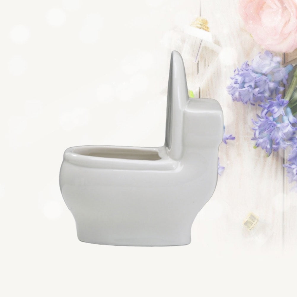 Masteelf Toilet Planter Dish Shaped Pot Flowerpot Simple Succulent ...