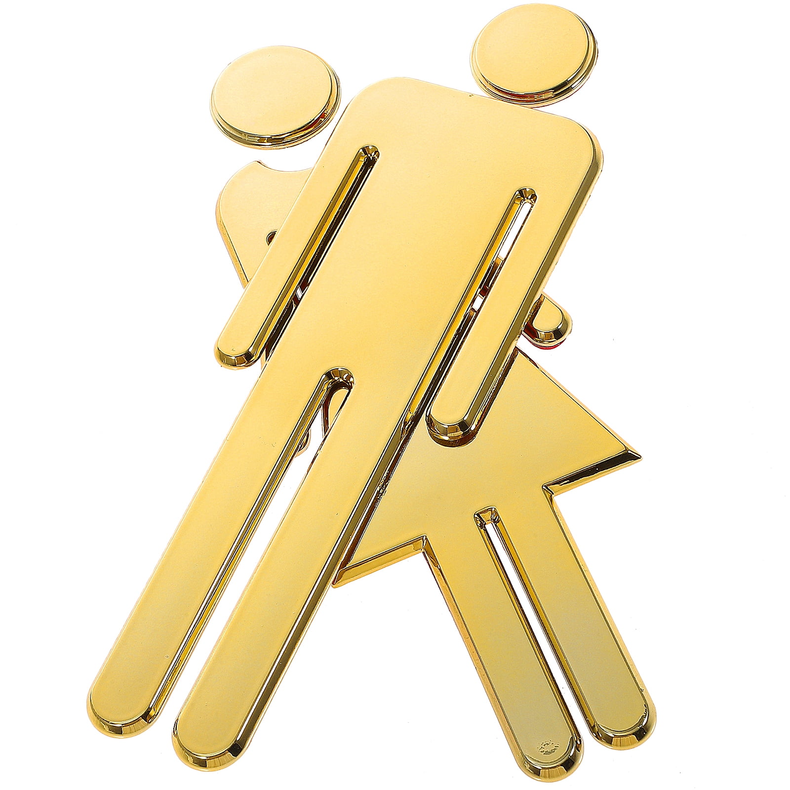 Masteelf Toilet Signboard Gents Door Signs Office Men and Women Golden ...