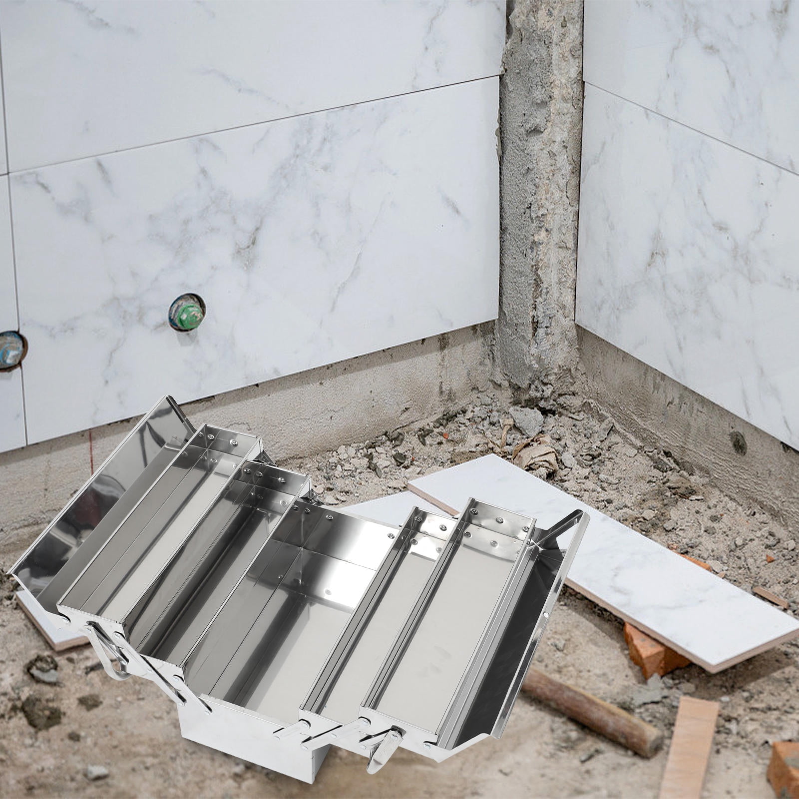 Masteelf Toolbox Rigid Case Large Briefcase Multi-layer Foldable ...