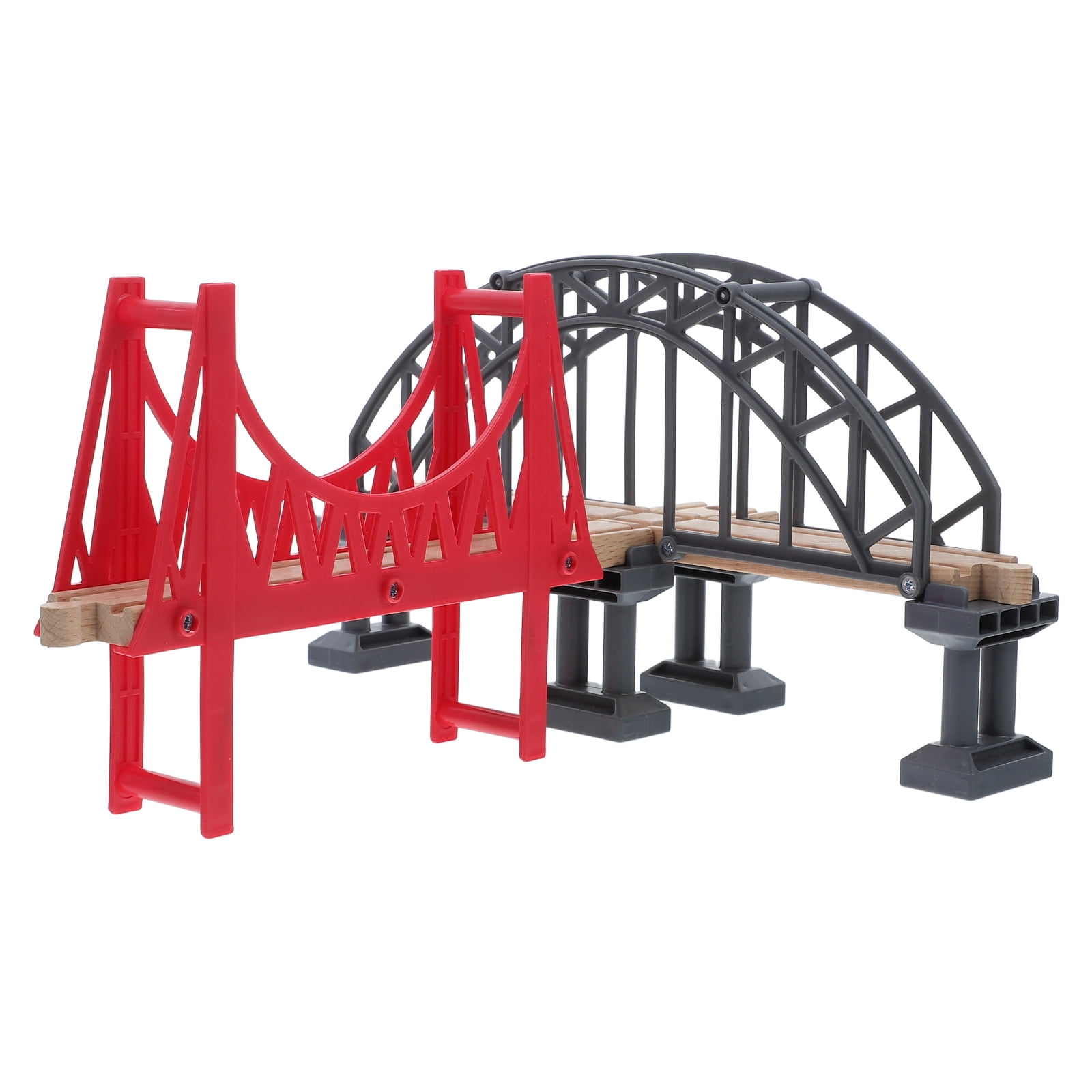 Masteelf Train Track Scene Accessories Wooden Bridge Railway Cave ...