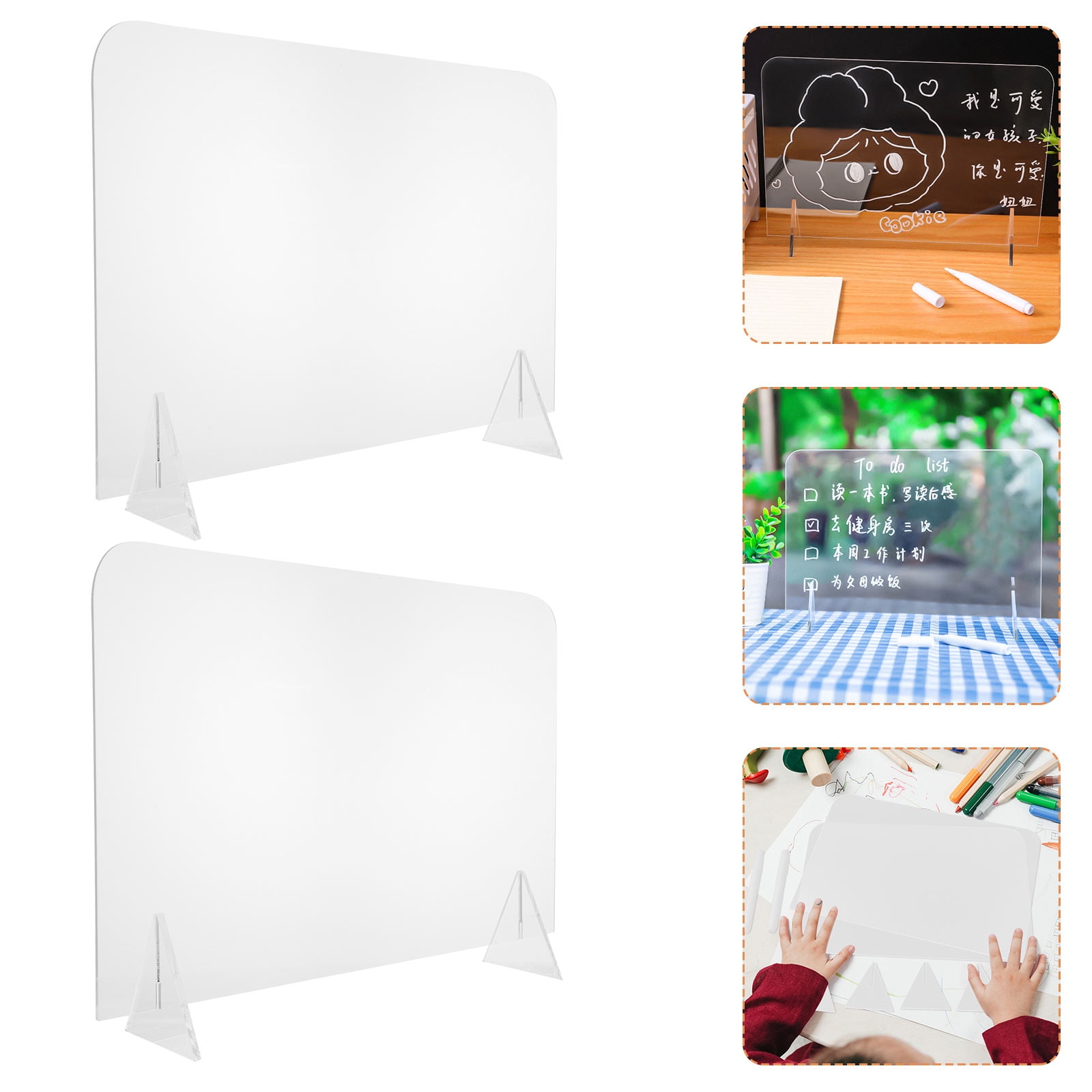 Masteelf Transparent Acrylic Whiteboards for Writing with Clear Design ...