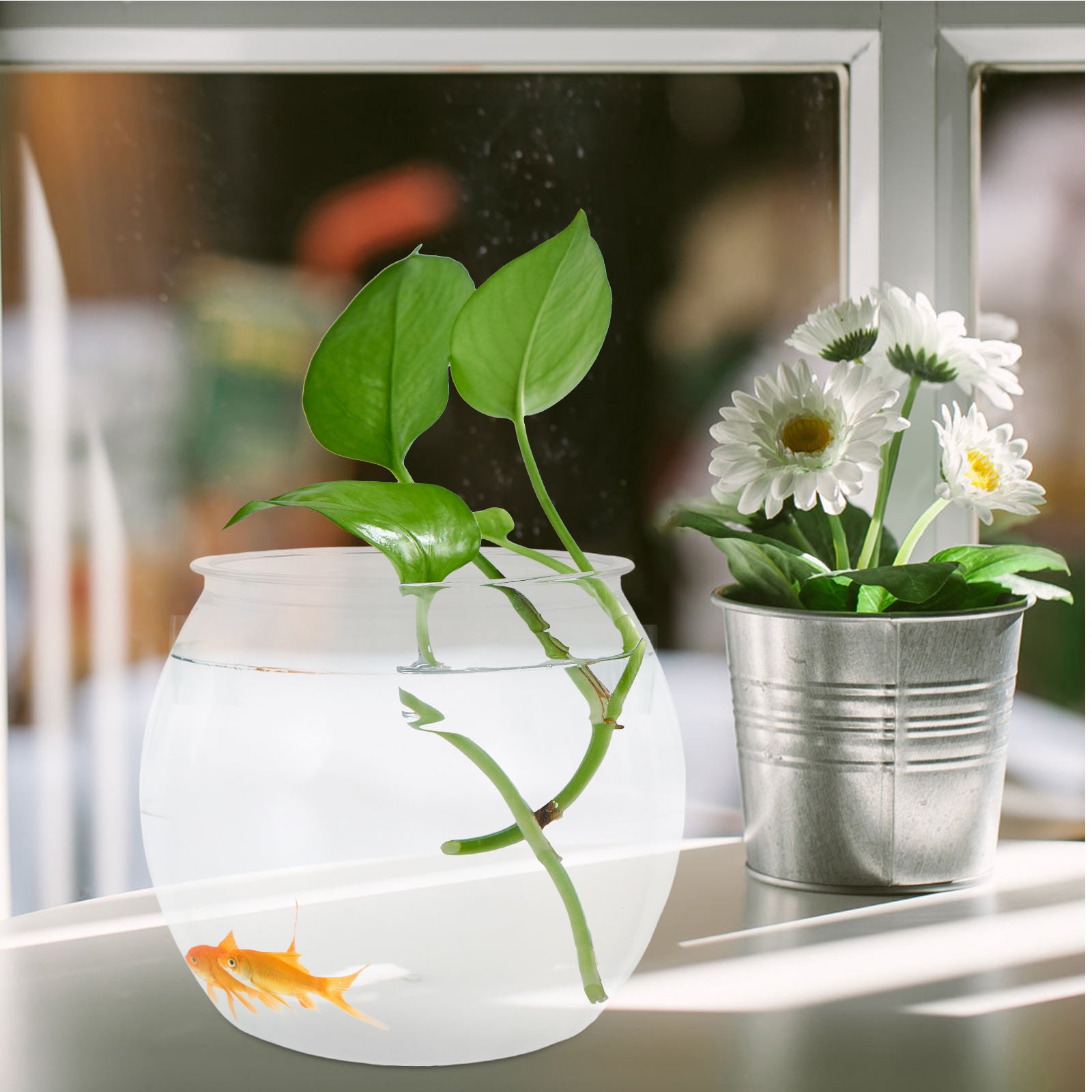 HEATSHAKING desktop fish bowl Fish Tank Transparent PET Fish Tank ...