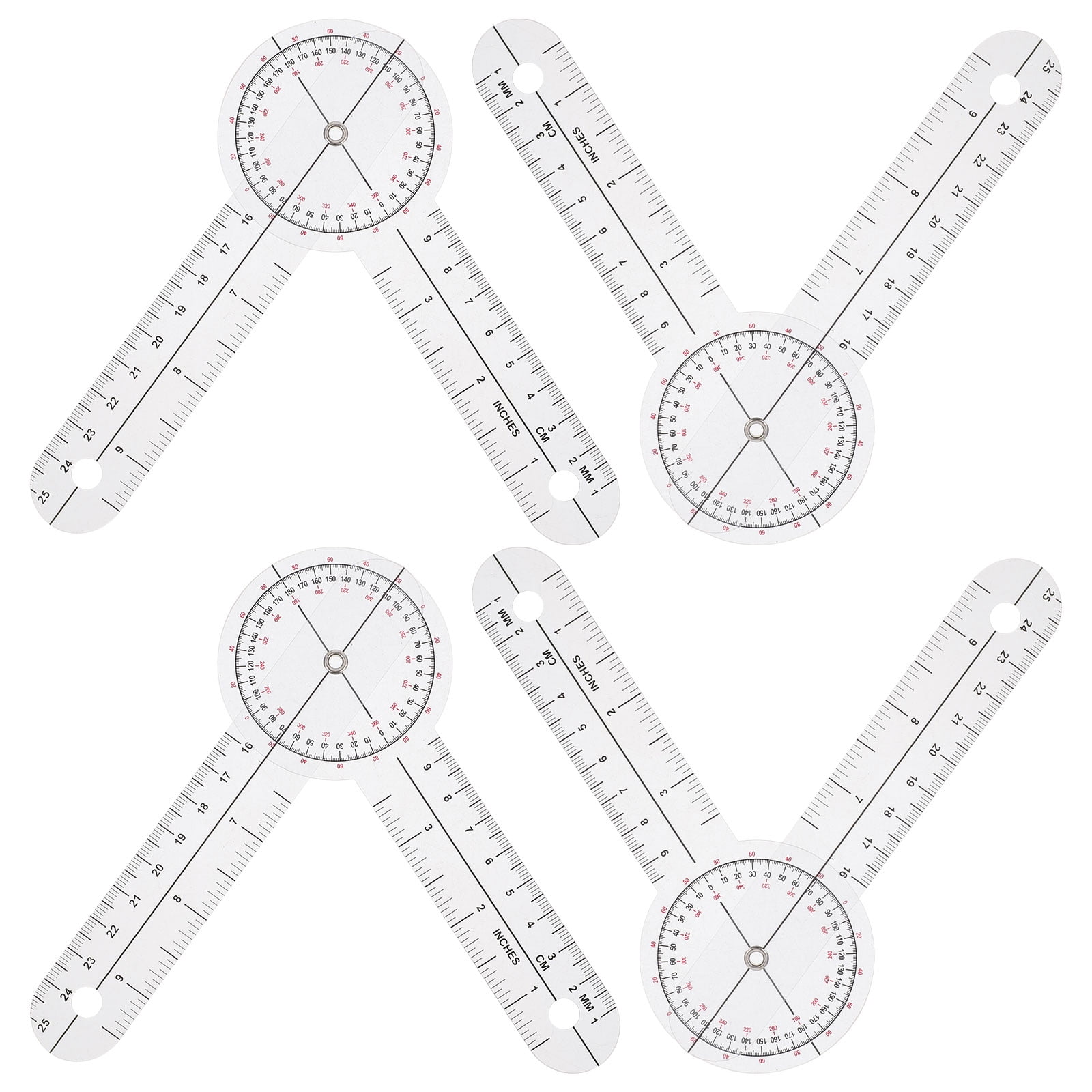 Masteelf Transparent PVC Goniometer for Measuring with Foldable Design ...