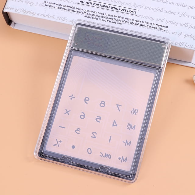 Masteelf Transparent Touch Screen Calculator for Students Solar Powered ...