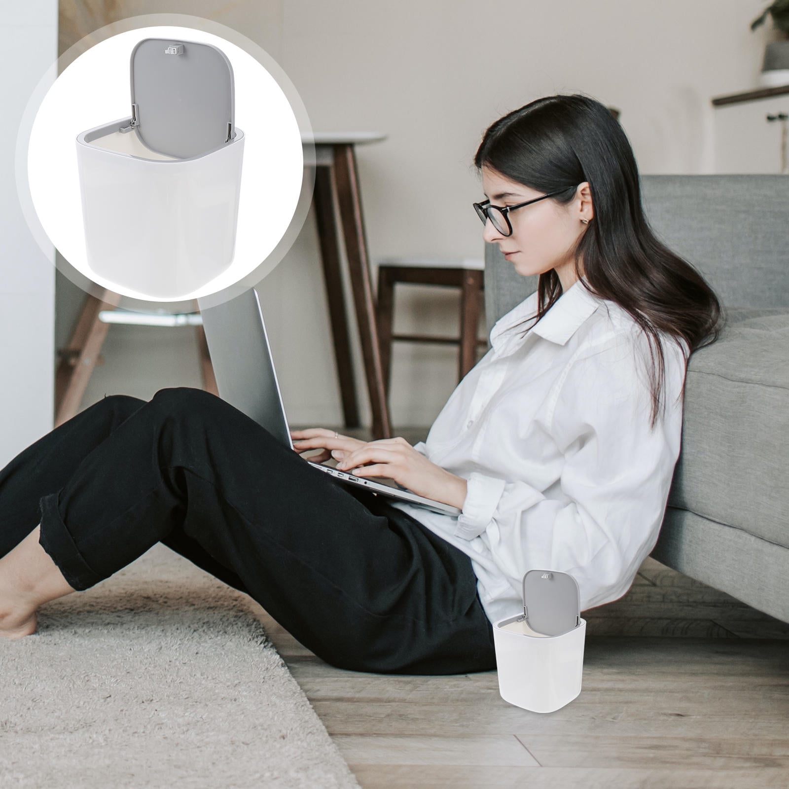 Masteelf Trash Bin Mini Can Paper Towel Container Versatile - Walmart.com