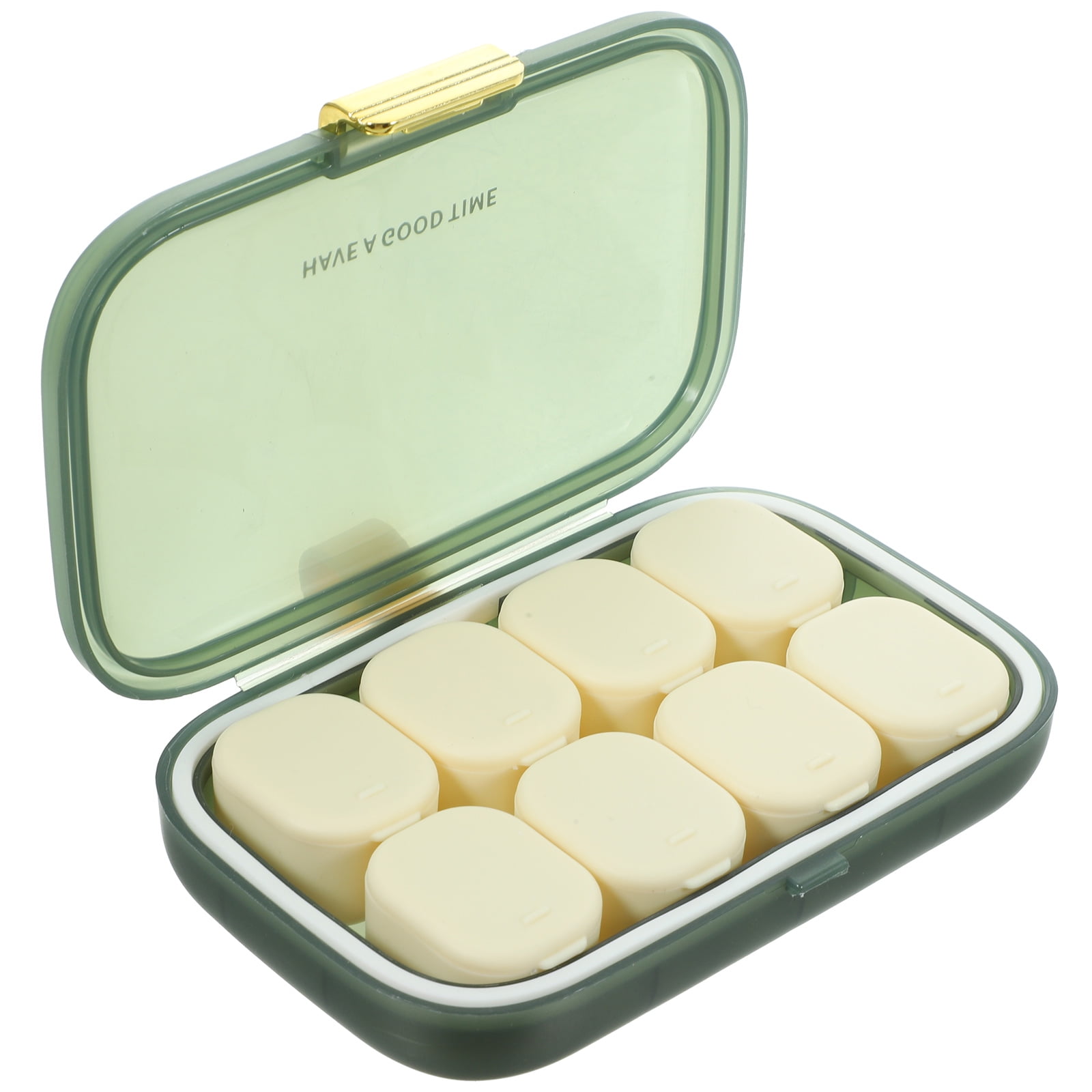 Masteelf Travel Compact Pill Boxes Small Container Medicine Kit Green ...