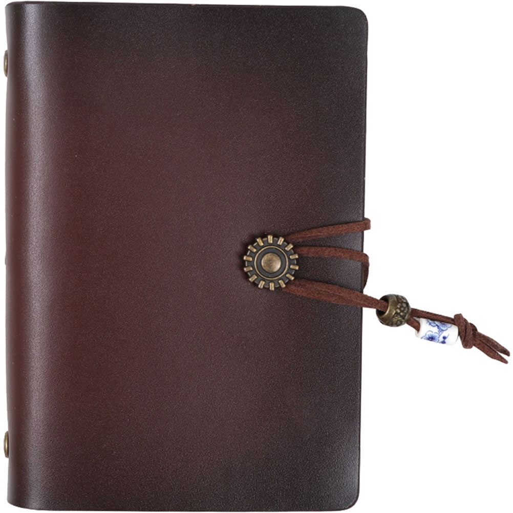 Masteelf Brown Leather Journal Refillable Loose Leaf Notepad for Office ...
