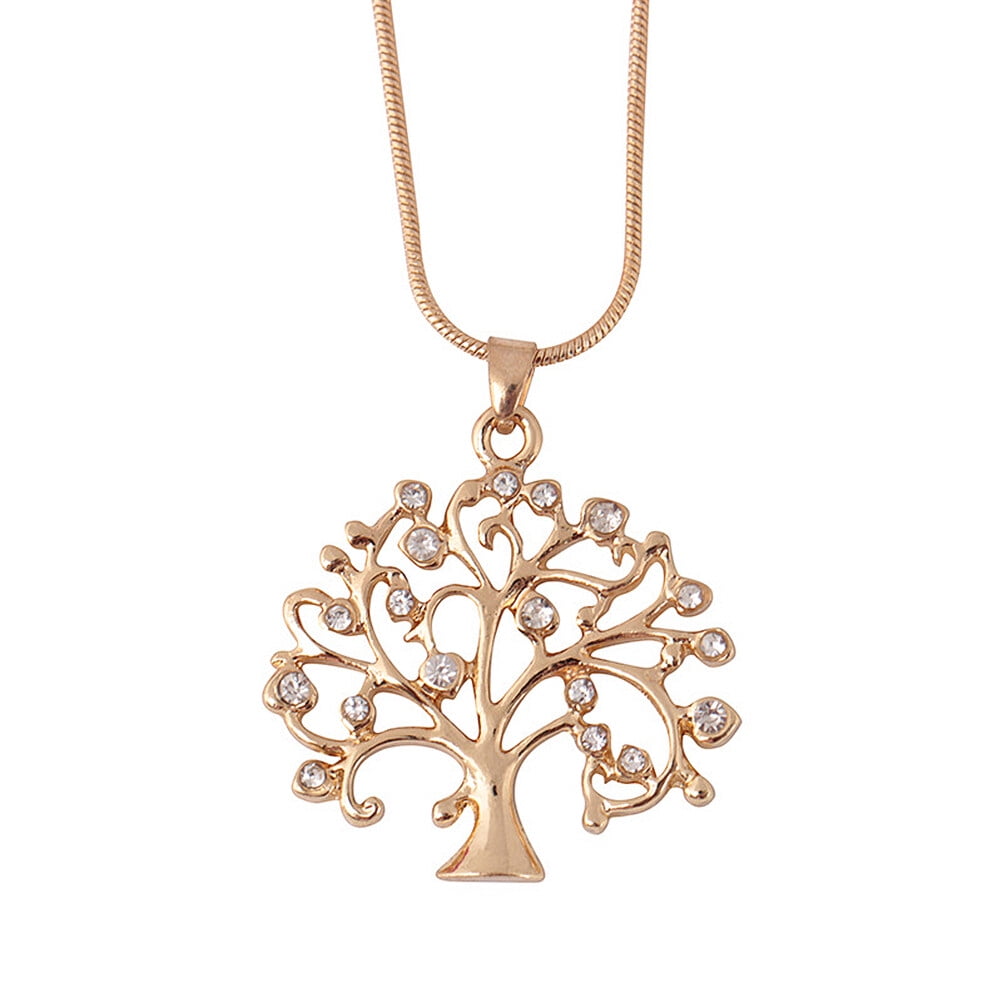 Masteelf Tree Shaped Pendant Anniversary Necklace Life Miss - Walmart.com