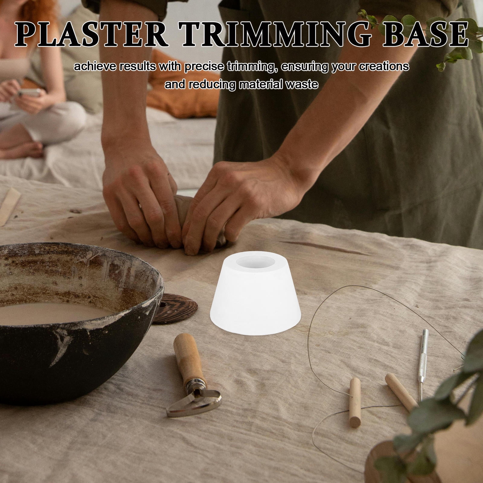 Masteelf Trimming Tool Plaster Trimming Base Holder Pottery Tool Quick ...