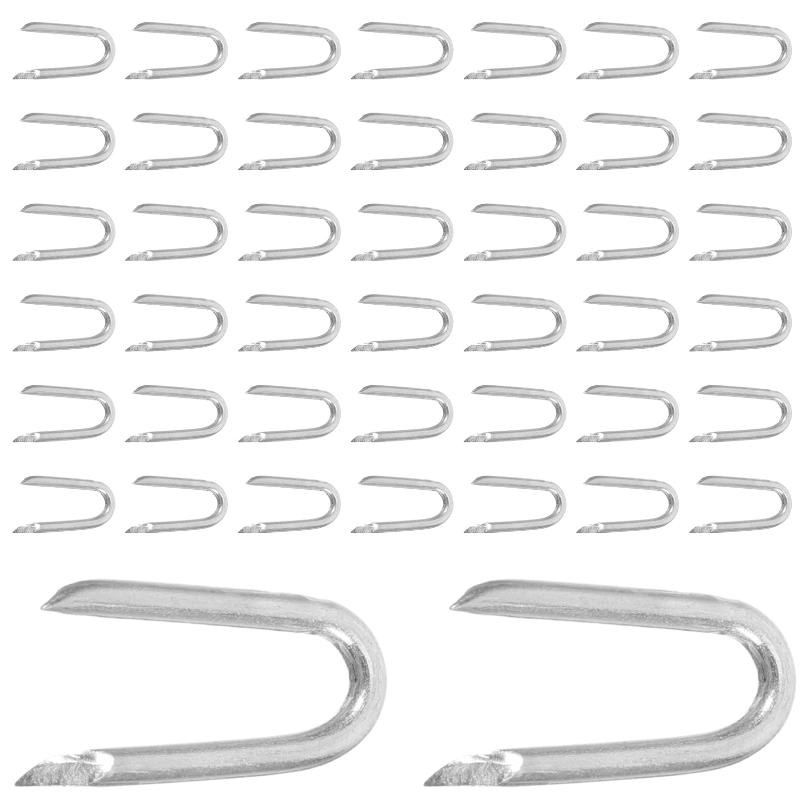 Masteelf U Shaped Nails for Fixing Fence Heavy Duty Metal Staples ...