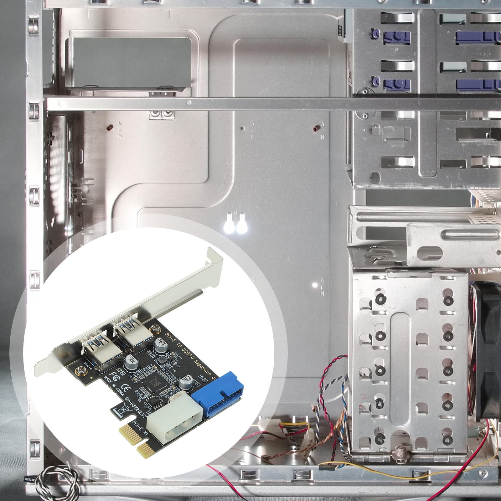 Masteelf USB 3.0 Express Expansion Card PCIE to Double USB 3.0 Internal ...