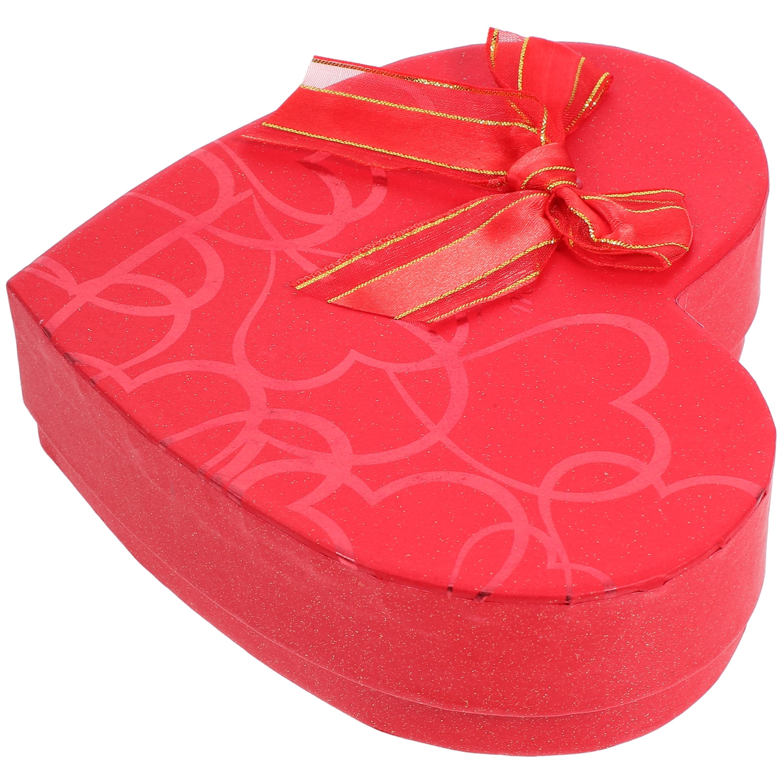 Red Heart Shaped Chocolate Box for Valentine's Day Empty Candy ...