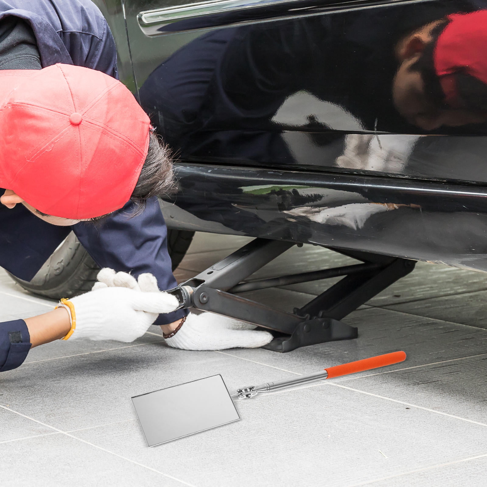 Masteelf Vehicle Inspection Mirror Foldable For Large Reflective ...