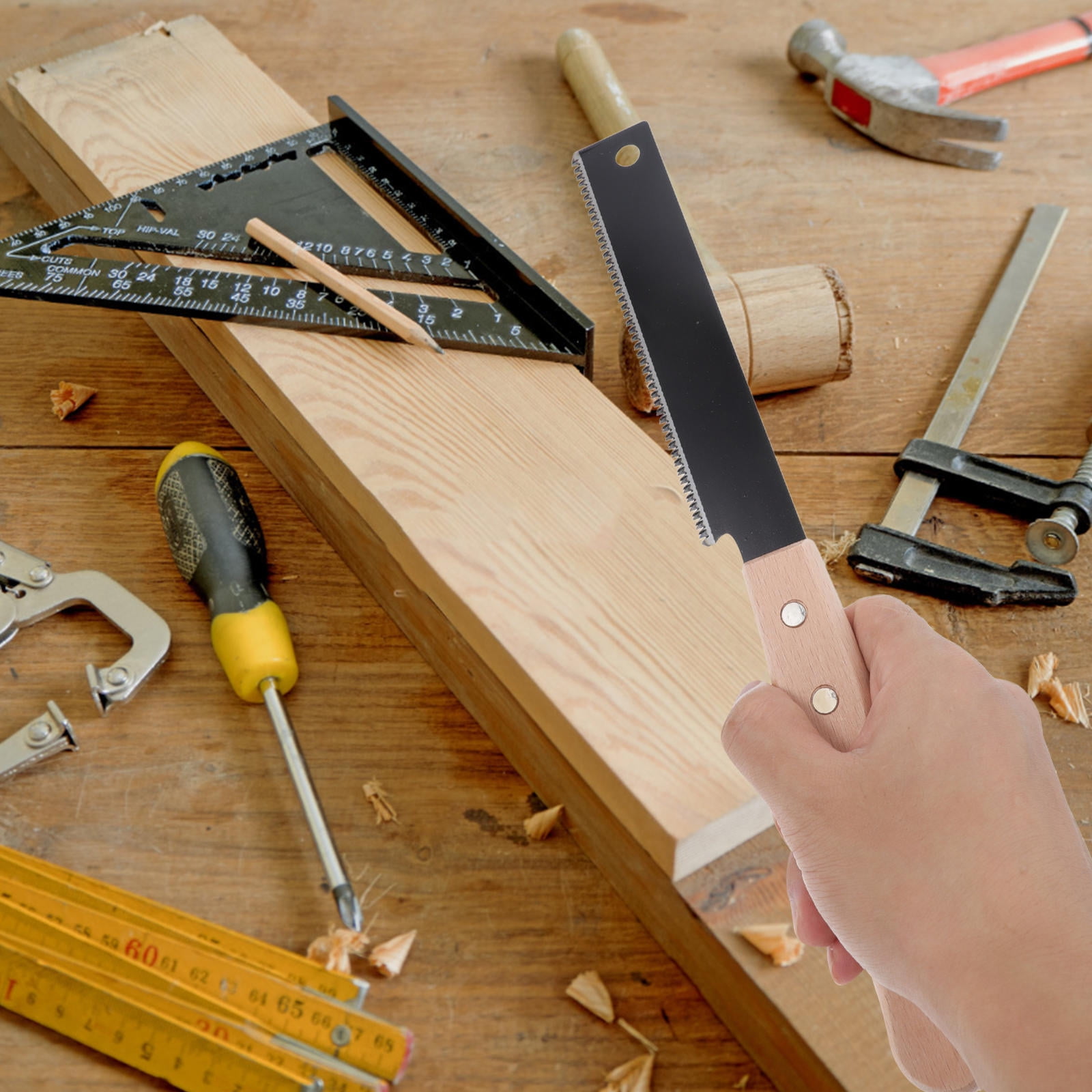 Masteelf Versatile Japanese Hand Saw Wood Cutting Hand Saw Compact and ...