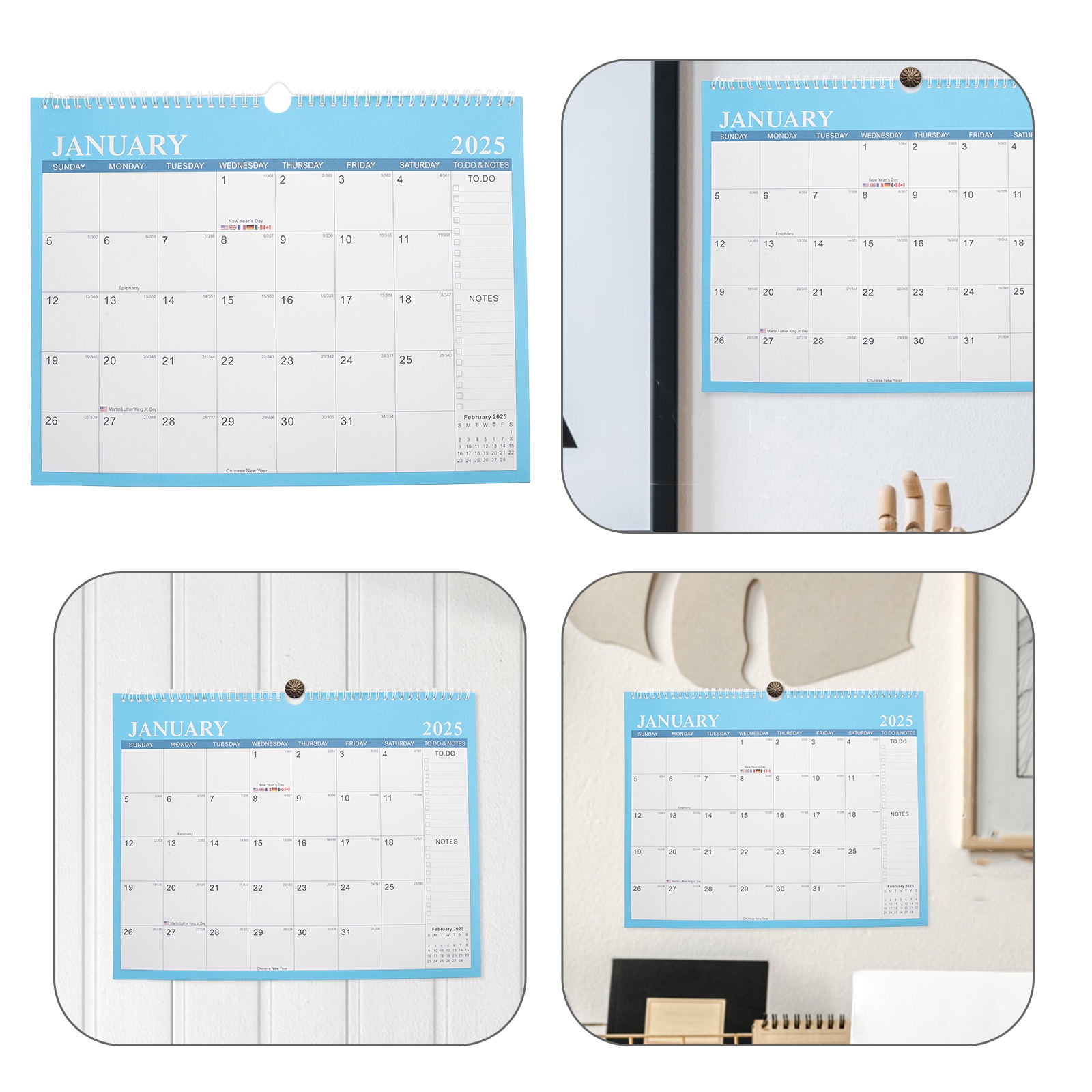 Masteelf Vertical Wall Calendar with Monthly Tear-Off Pages for Family ...