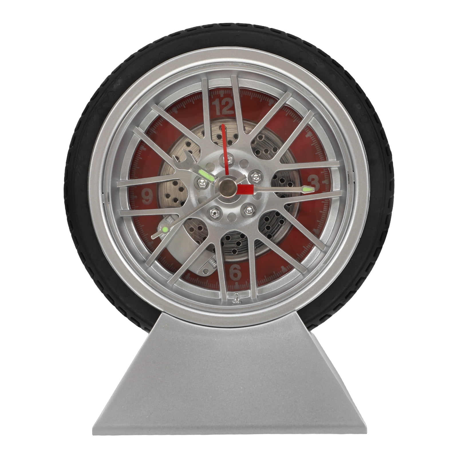 Masteelf Retro Car Clock with Stand Silent Quartz Movement Wheel and ...