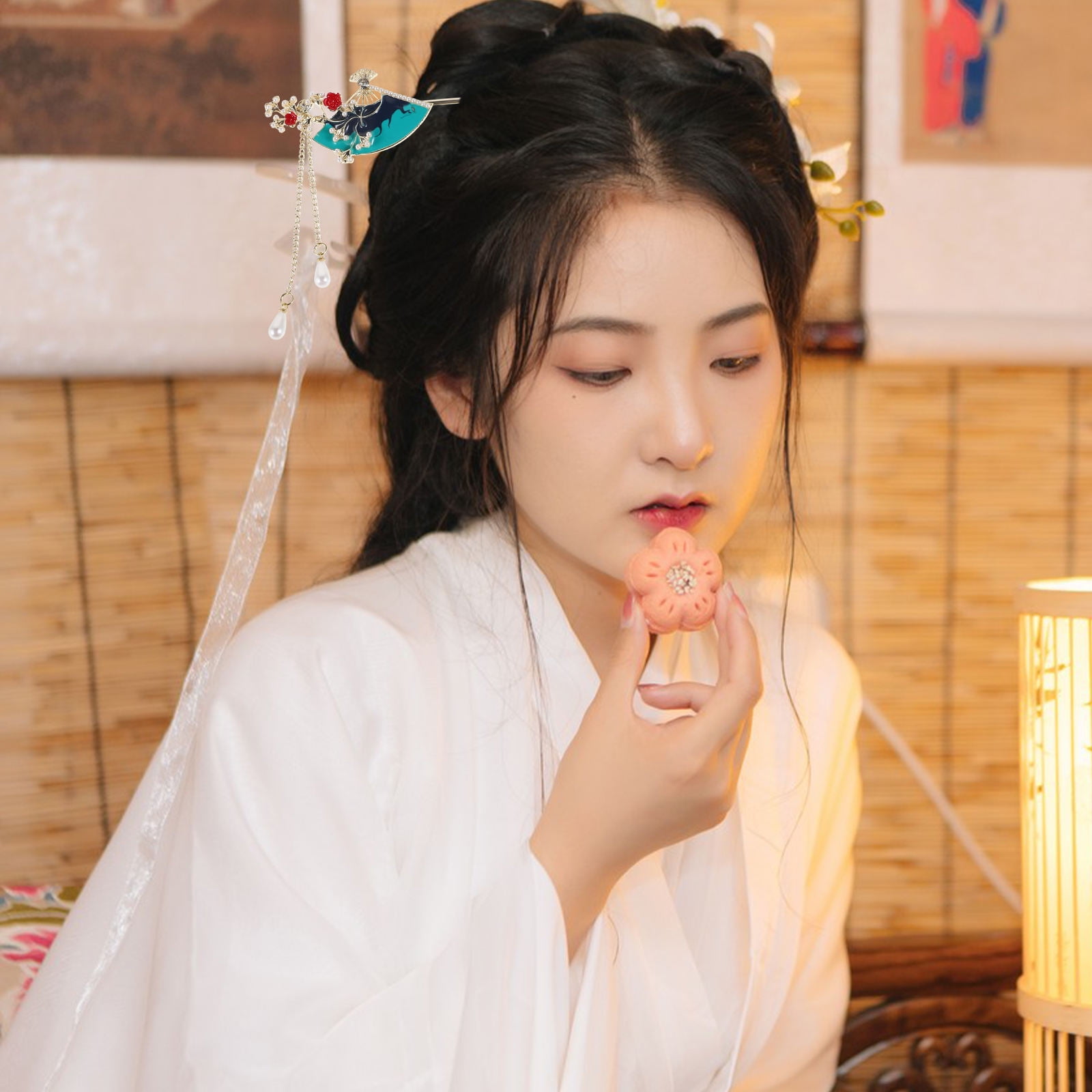 Masteelf Vintage Chinese Hair Stick Fan Shape Japanese Hair Chopsticks ...