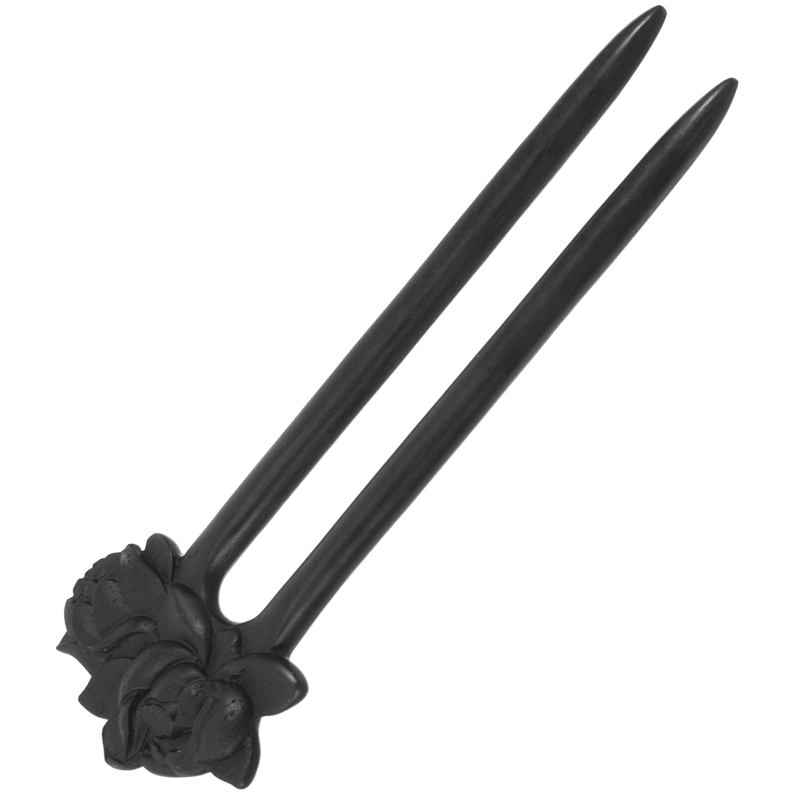 Masteelf Vintage Chinese Wooden Hairpin Lotus Flower Hair Chopsticks U ...