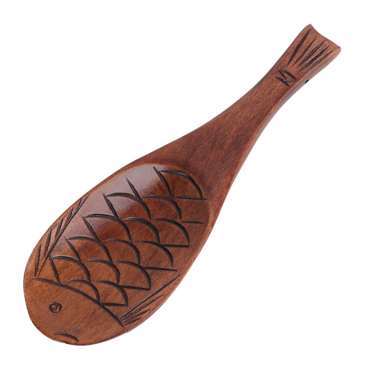 Masteelf Vintage Japanese Style Fish Shape Wooden Soup Spoon Porridge ...