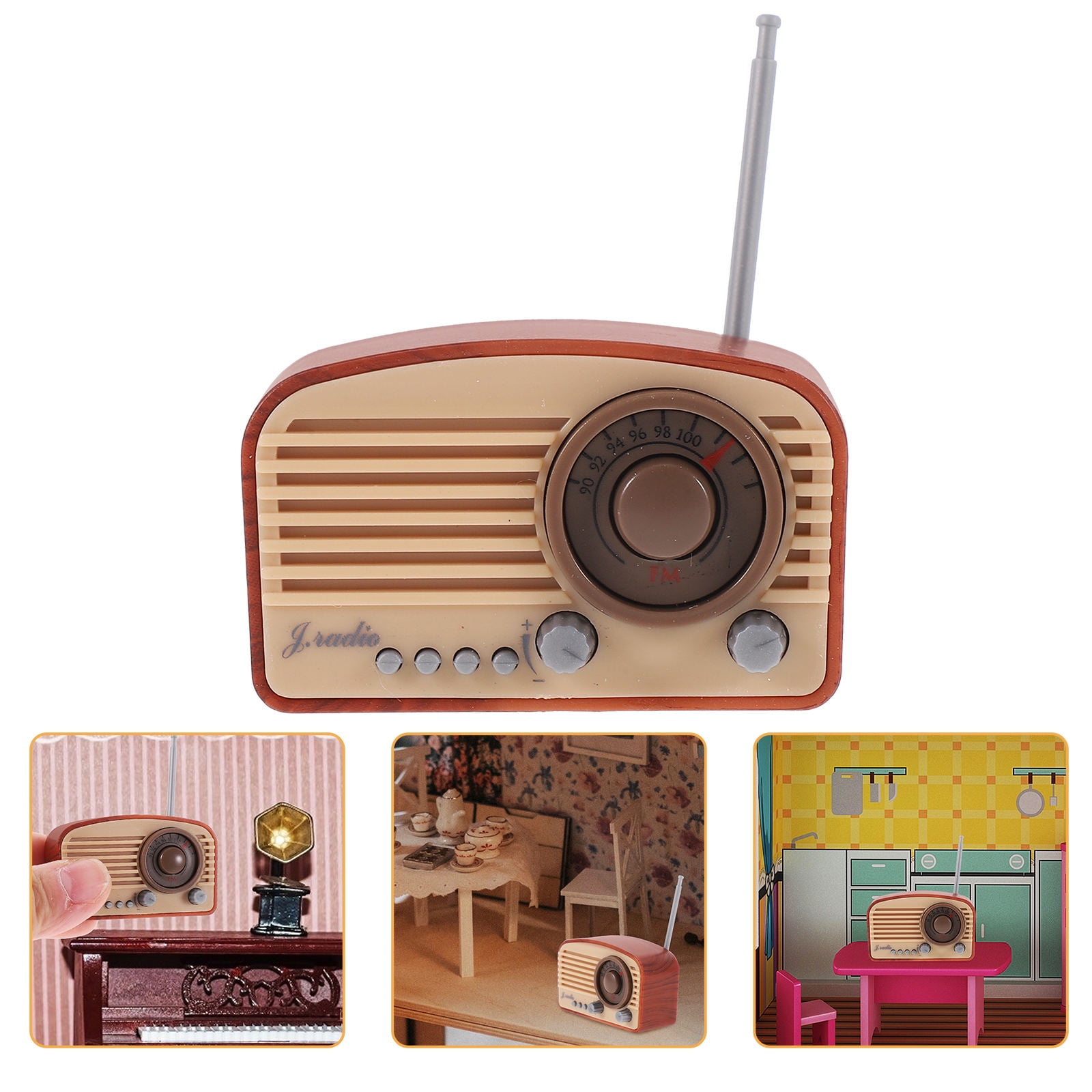 Masteelf Vintage Style Miniature Tiny Radio Model for Doll House ...