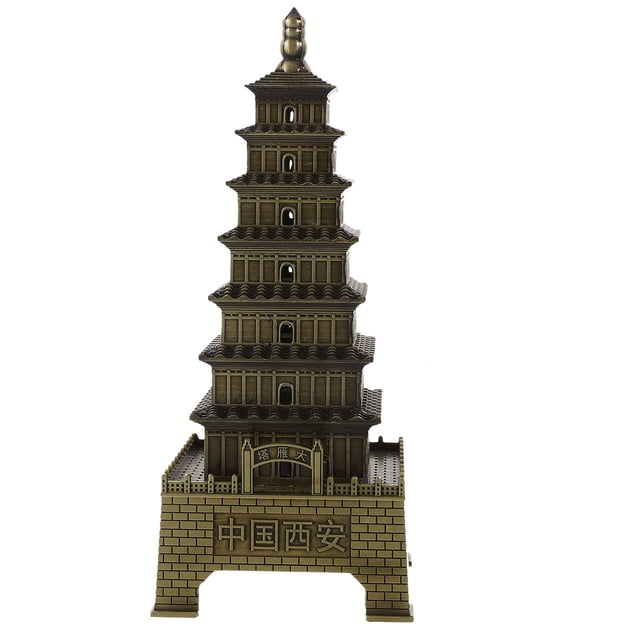 Masteelf Vintage Tower Model Decoration Tower Prop Retro Pagoda Model ...