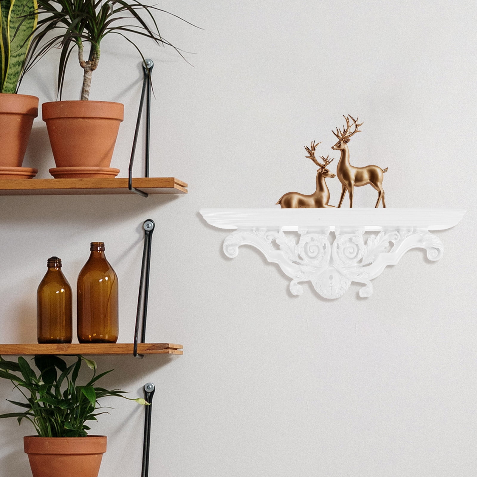 Masteelf Vintage Wall Shelf European Style Wall Mount Resin Shelf ...