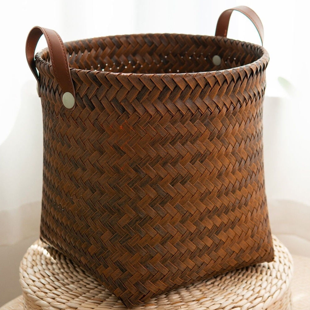 Masteelf Vintage Wicker Imitation Rattan Storage Basket Holder ...