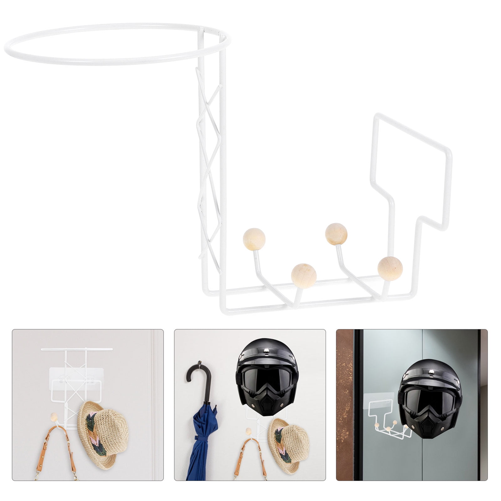 Masteelf Wall Mount Helmet Rack Hat Wall Holder Hat Display Hanger Hat ...